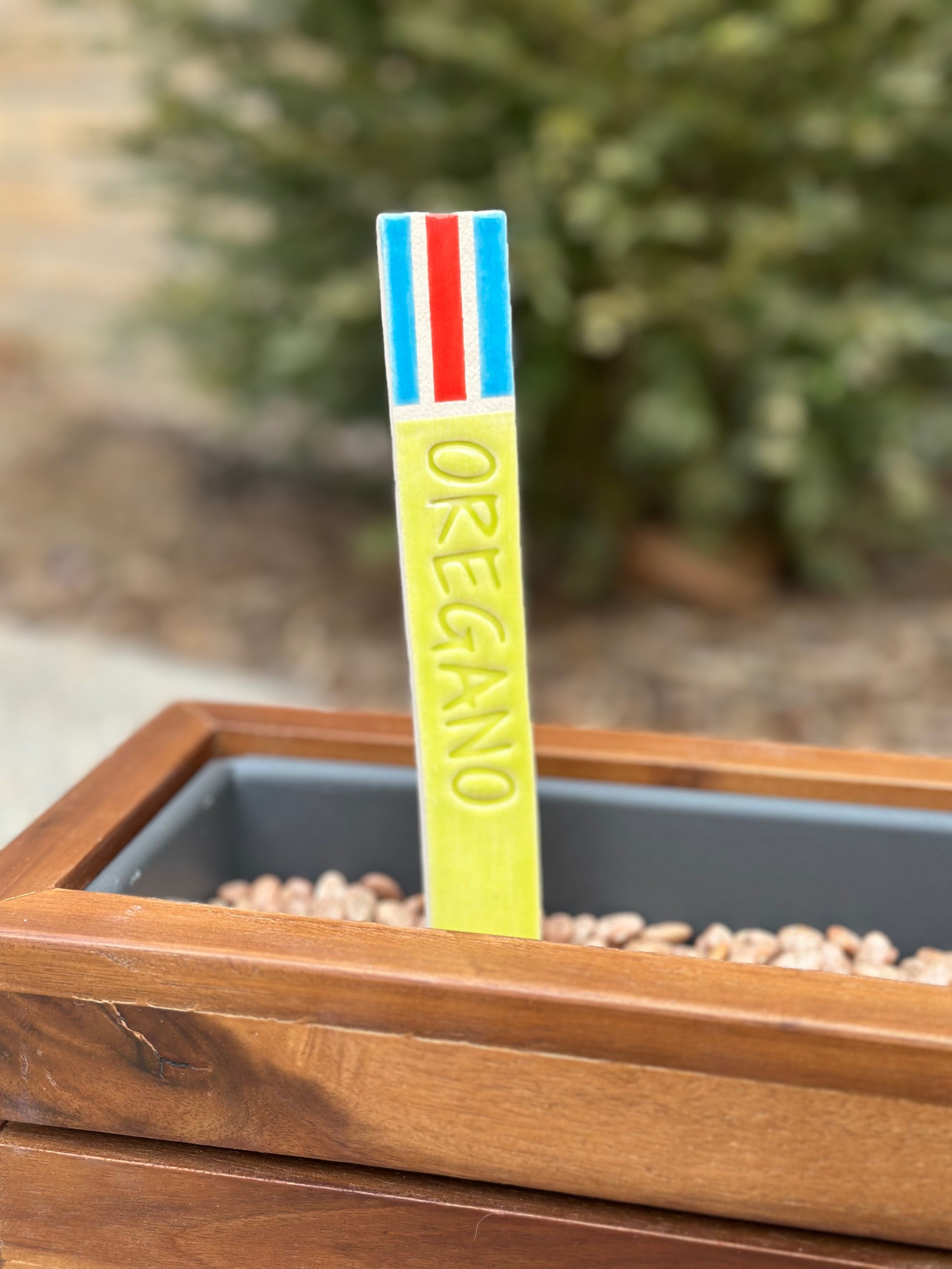 Kellie Erin Ceramics - Oregano Large Ceramic Garden Marker | Kunzler Studios