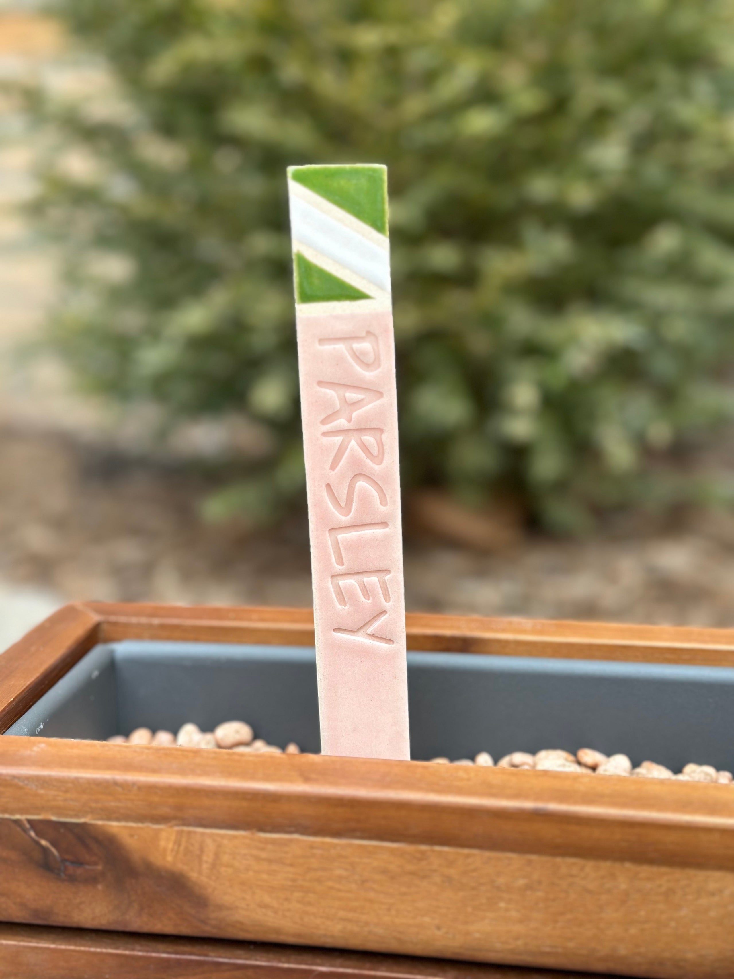 Kellie Erin Ceramics - Parsley Large Ceramic Garden Marker | Kunzler ...